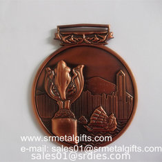 China 3D Hong Kong Tournament metal medals and medallions, 3D embossed vintage medals, supplier