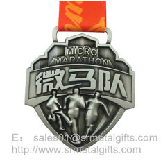 China Die Casting 3D Raised Running Medals, Zinc Alloy Die Casted Sport Medallions supplier