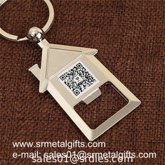 China House shaped metal bottle opener key holder, house shape beer opener key holders supplier