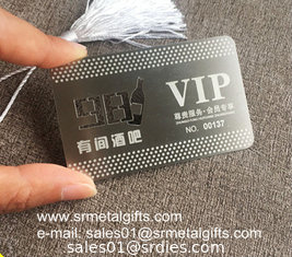 China Etching steel VIP member cards, Custom photo etching metal name cards supplier