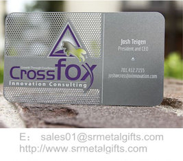 China Innovative etching metal name card and member cards wholesale supplier