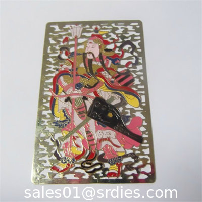 Hollow chemically etched bookmarks, slim slender brass photo-etched page marker bookmarks, supplier