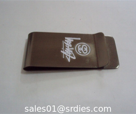 Fine brass money clip, 50*25*0.8mm,17g,ready mould,corporate branded promotion money clips supplier