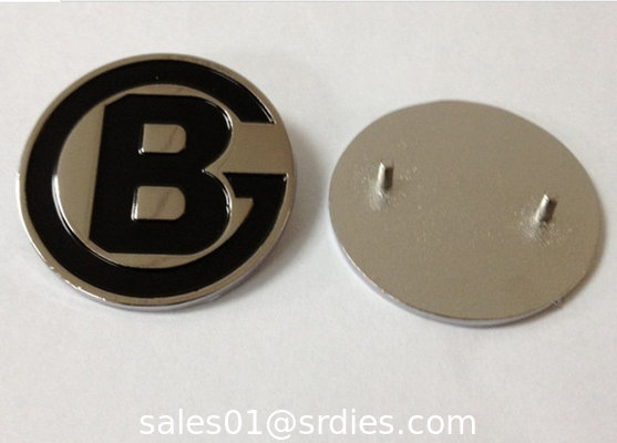 Metal corporate logo sign emblem plate, custom corporate trade mark plaque with 3M sticker supplier