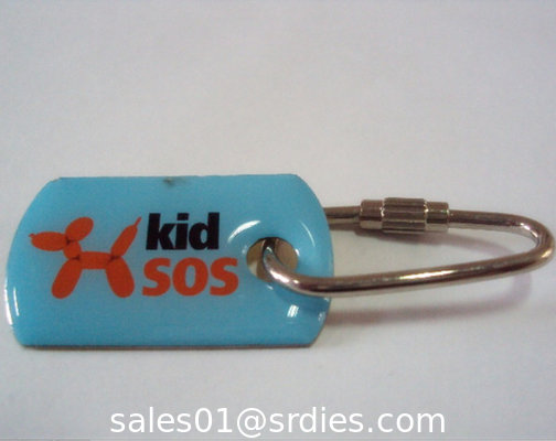custom Kid SOS tag holder chain, zinc alloy, MOQ 300pcs, metal kid's SOS tag ring holder, supplier