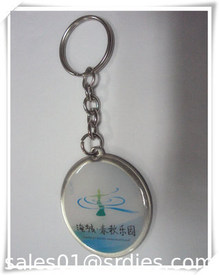 Affordable 1" epoxy resin dome coin holder keychain, China factory epoxy resin key chains, supplier