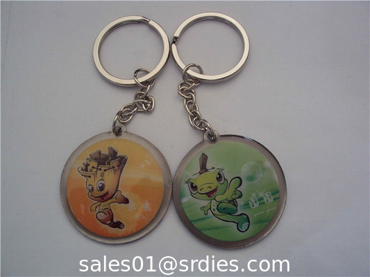 Epoxy resin dome key chain, China metal key chain manufacturer for poly resin key rings, supplier