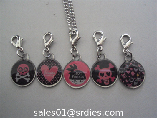 Metal charm pendant to key chain, scarring dog key fob to keychain, zinc alloy, MOQ500pcs supplier