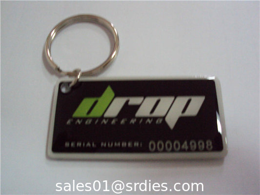 Epoxy dome metal key ring, poly epoxy dome key chain,ready mold, 38*38*2mm, 22g,zinc alloy supplier