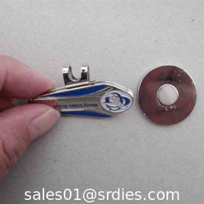 Metal golf hat clip and golf ball marker gift set,golf club souvenirs, golf challenge coin supplier