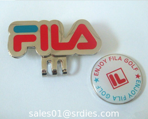 Metal golf hat clip and golf ball marker gift set,golf club souvenirs, golf challenge coin supplier