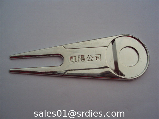 Functional bottle opener golf divot tool pitchfork, metal golf pitch fork bottle opener, supplier