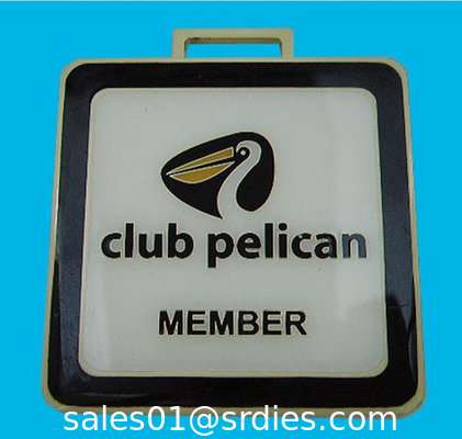 Universal blank metal golf luggage bag tags with poly epoxy filled,China factory small lot supplier