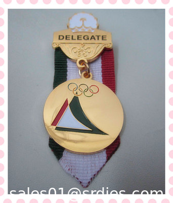 Custom metal commemoration badge with lanyard, zinc alloy event souvenir emblem badges, supplier