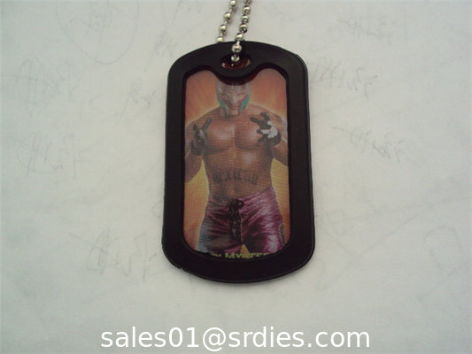 Western cow boy designed metal dog tags, zinc alloy, white steel plated, fashion dog tags supplier
