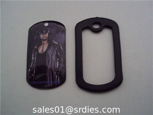 Western cow boy designed metal dog tags, zinc alloy, white steel plated, fashion dog tags supplier