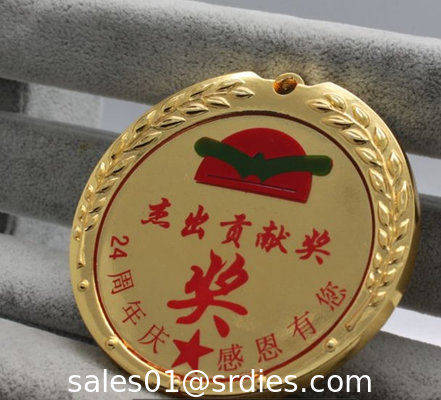 Blank metal awards medals, metal blank prizing medallions, ready mold, silk printed logo, supplier