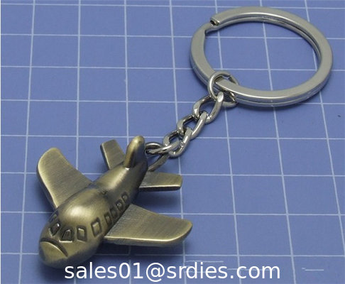 Antique pewter plated 3D cross key fob, vintage pewter plated metal engraved key rings, supplier