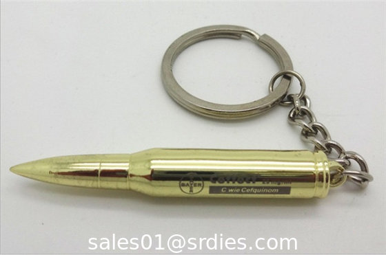 Metal bullet key fob,zinc alloy 3D bullet key ring, antique nickel plated, MOQ300pcs, supplier