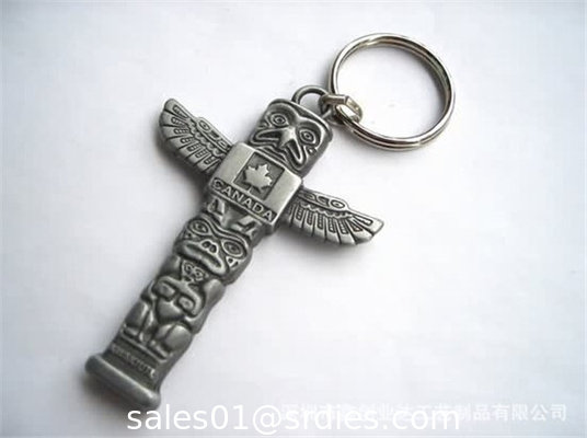 Fashion bullet key fob keyring, 3D metal bullet keychain, zinc alloy, brass plated novelty supplier