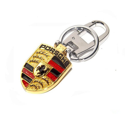 Porsche Roadster brand logo metal key ring,Porsche car logo brand key chains,11x4.5cm,45g supplier