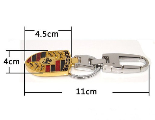 Porsche Roadster brand logo metal key ring,Porsche car logo brand key chains,11x4.5cm,45g supplier