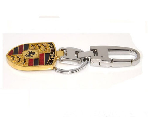 Porsche Roadster brand logo metal key ring,Porsche car logo brand key chains,11x4.5cm,45g supplier