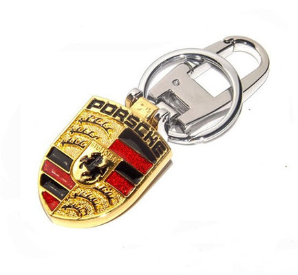 Porsche Roadster brand logo metal key ring,Porsche car logo brand key chains,11x4.5cm,45g supplier