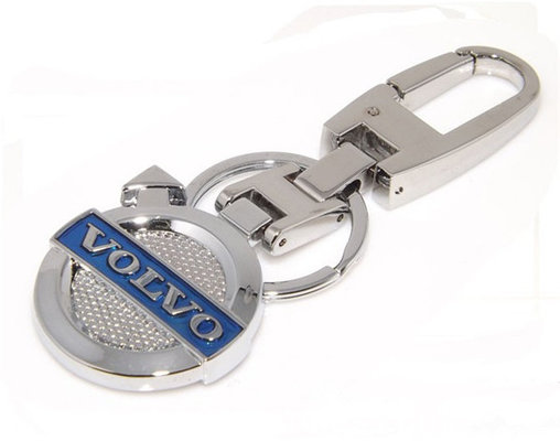 Metal VOLVO auto logo brand key ring, zinc alloy VOLVO car logo brand key chains,10x4.5cm, supplier