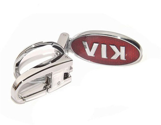Premium KIA car logo brand key chain, Korean auto brand Kia logo key holder for men gifts, supplier