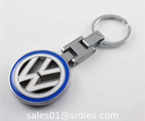 Epoxy painted Volkswagen auto logo key tag, Jewelry metal Volkswagen car logo key holder, supplier