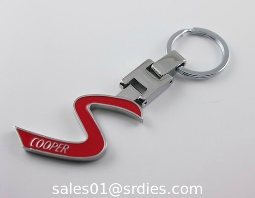 Epoxy resin painted auto logo key chain, China factory jewelry metal car logo key holder, supplier