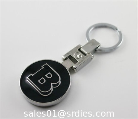 Epoxy resin painted auto logo key chain, China factory jewelry metal car logo key holder, supplier