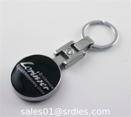 Epoxy resin painted auto logo key chain, China factory jewelry metal car logo key holder, supplier