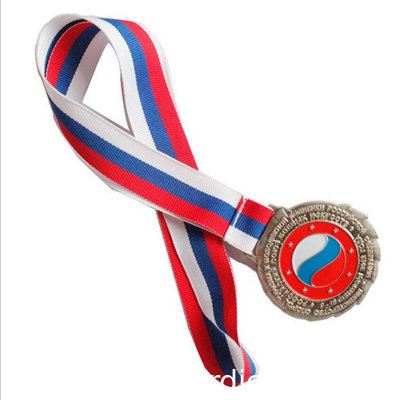Metal swimming champion awards medal with lanyard,metal swimming event participation medal supplier