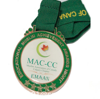 Metal swimming champion awards medal with lanyard,metal swimming event participation medal supplier