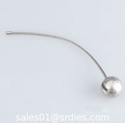 Twist stainless steel wire cable loop key ring, stainless steel wire rope key loop for men supplier