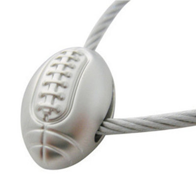 Twist stainless steel wire cable loop key ring, stainless steel wire rope key loop for men supplier