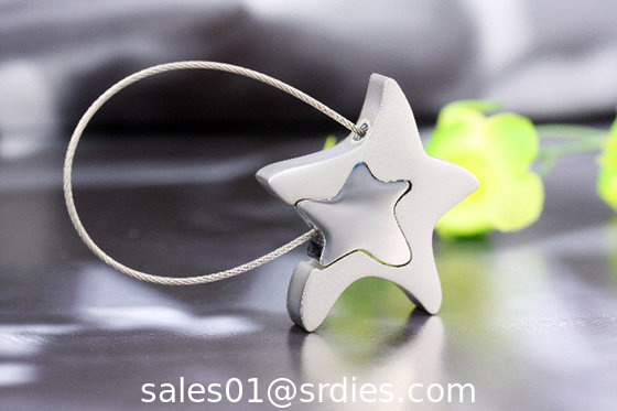Custom made steel wire rope key ring loop,great value wire loop piston keychain,MOQ300pcs, supplier