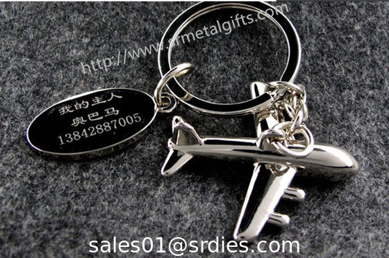 Exquisite airplane model drop charm pendant key ring, metal aircraft pendant keychains, supplier