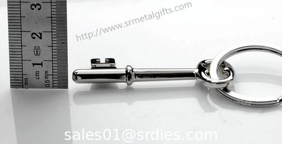 Custom logo key shaped charming key rings, premium quality alloy key shaped FOB keychains, supplier