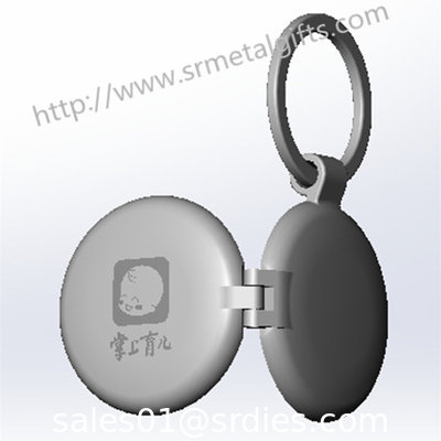 Deluxe metal Photo locket keychains, metal picture locket pendant key rings small quantity supplier