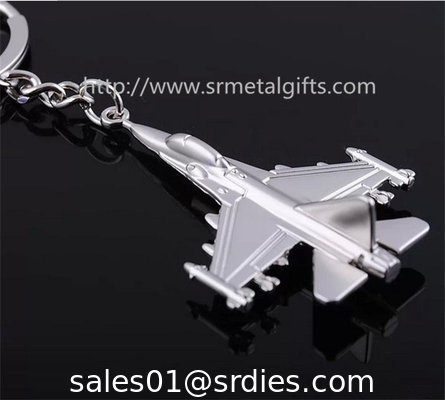 Metal jet fighter plane keychains, combat aircraft fob keyrings,fighter aircraft key ring, supplier