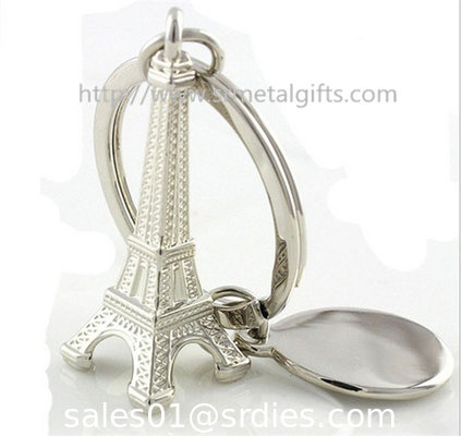 Metal ski board model pendant keychains, cheap ski board drop charm fob key rings in bulk, supplier