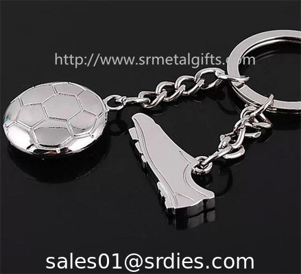 Metal track and field drop pendant key chain, metal athletics design charm fob key rings, supplier