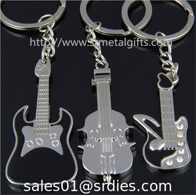 Metal violin key rings, zinc alloy violin drop pendant key chains, violin fob keychains, supplier