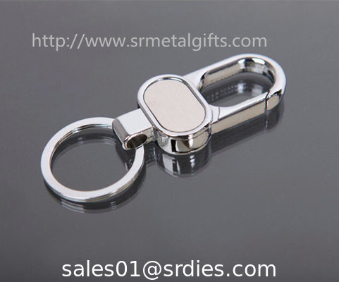 Chrome plated metal heavy duty snap hook key chain, available with laser marking logo, supplier