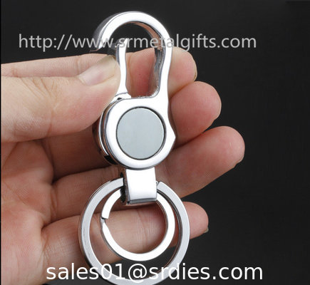 Branding logo metal clasp hook key ring, high graded heavy duty metal keyring for men gift supplier