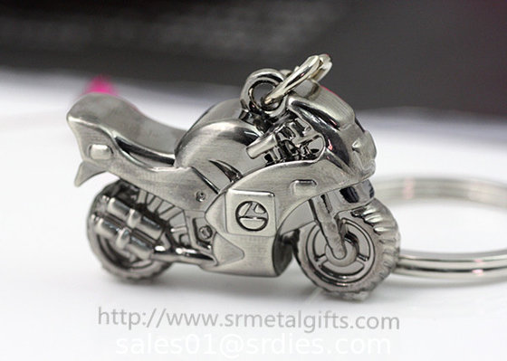 Antique pewter scooter drop pendant key chain, vintage pewter scooter motorcycle keychains supplier