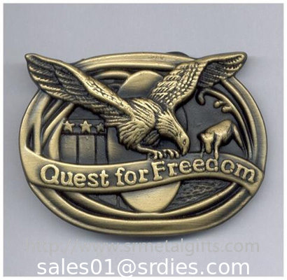 Retro classic antique brass American eagle emblem belt buckle for men belt, zinc alloy. supplier
